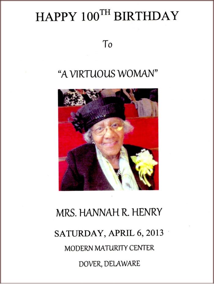 Ridgely Centenarians | Ridgely Historical Society, Chapter CCHS ...